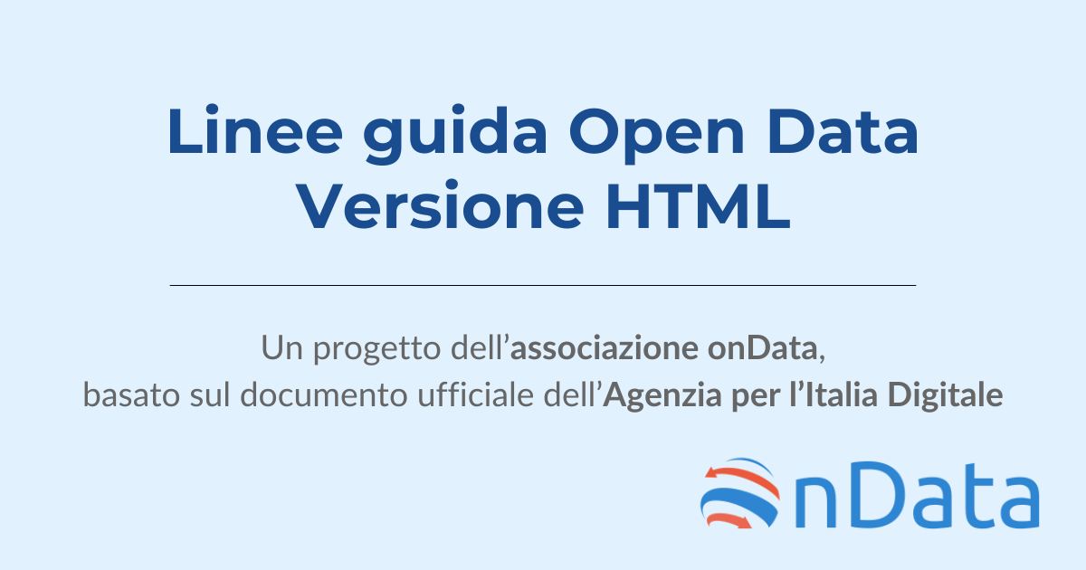 Introduzione – Linee guida Open Data